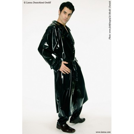 Imper latex homme, manteau imperméable latex