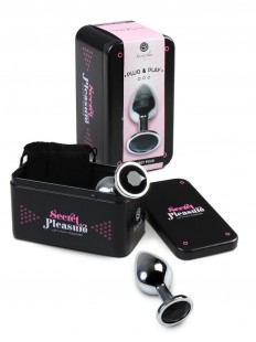 Plug bijou, plug bijou intime aluminium et strass