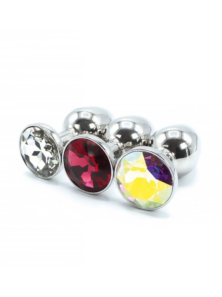 Rosebud cristal France, plug bijou inox avec diamant